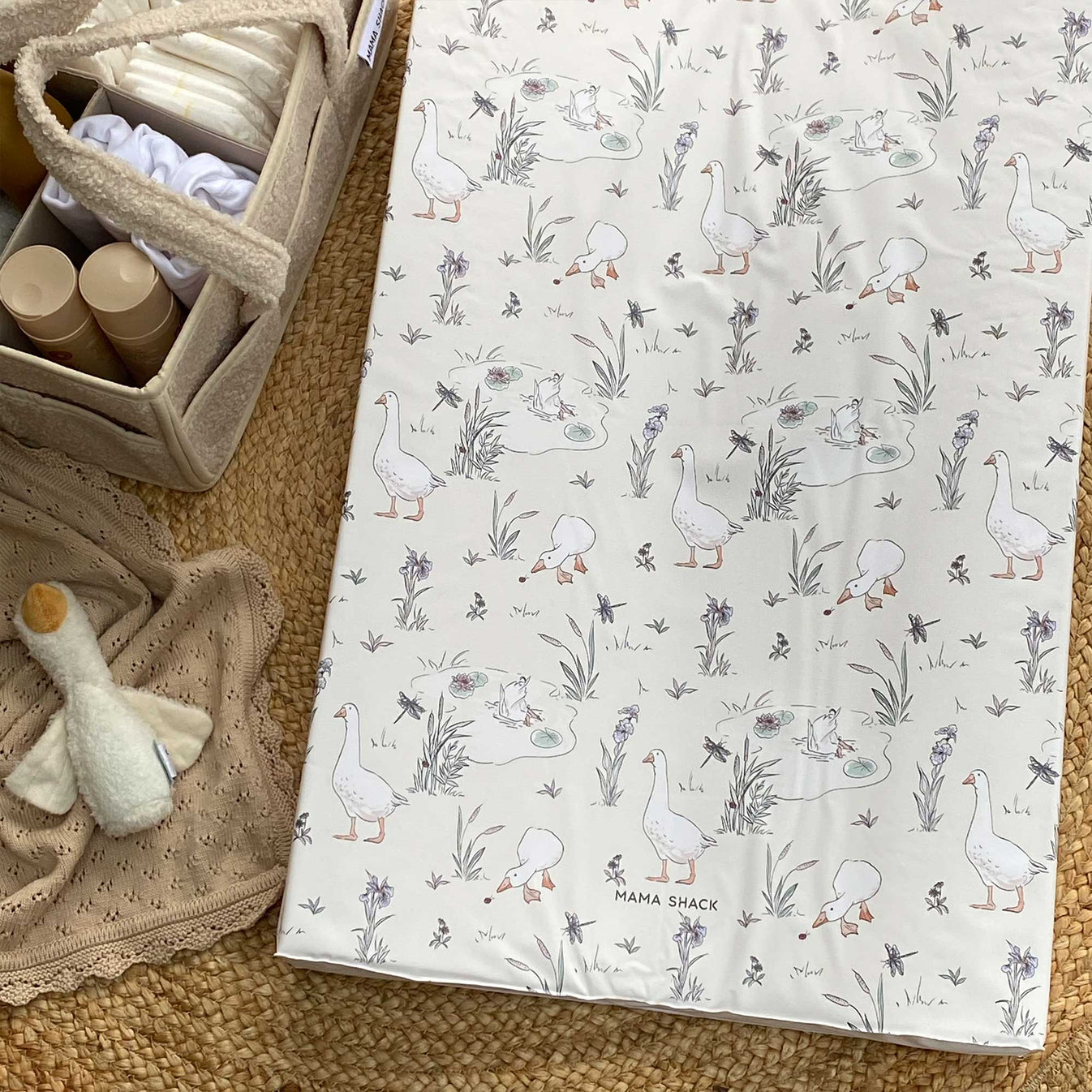 Anti Roll Changing Mat - Goose & the Lady Bird – Mama Shack