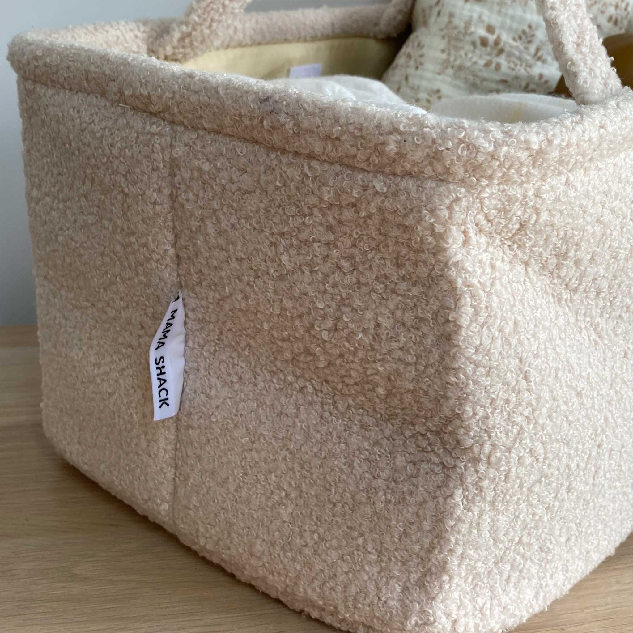 Nappy Caddy - Teddy Fleece - Ivory – Mama Shack