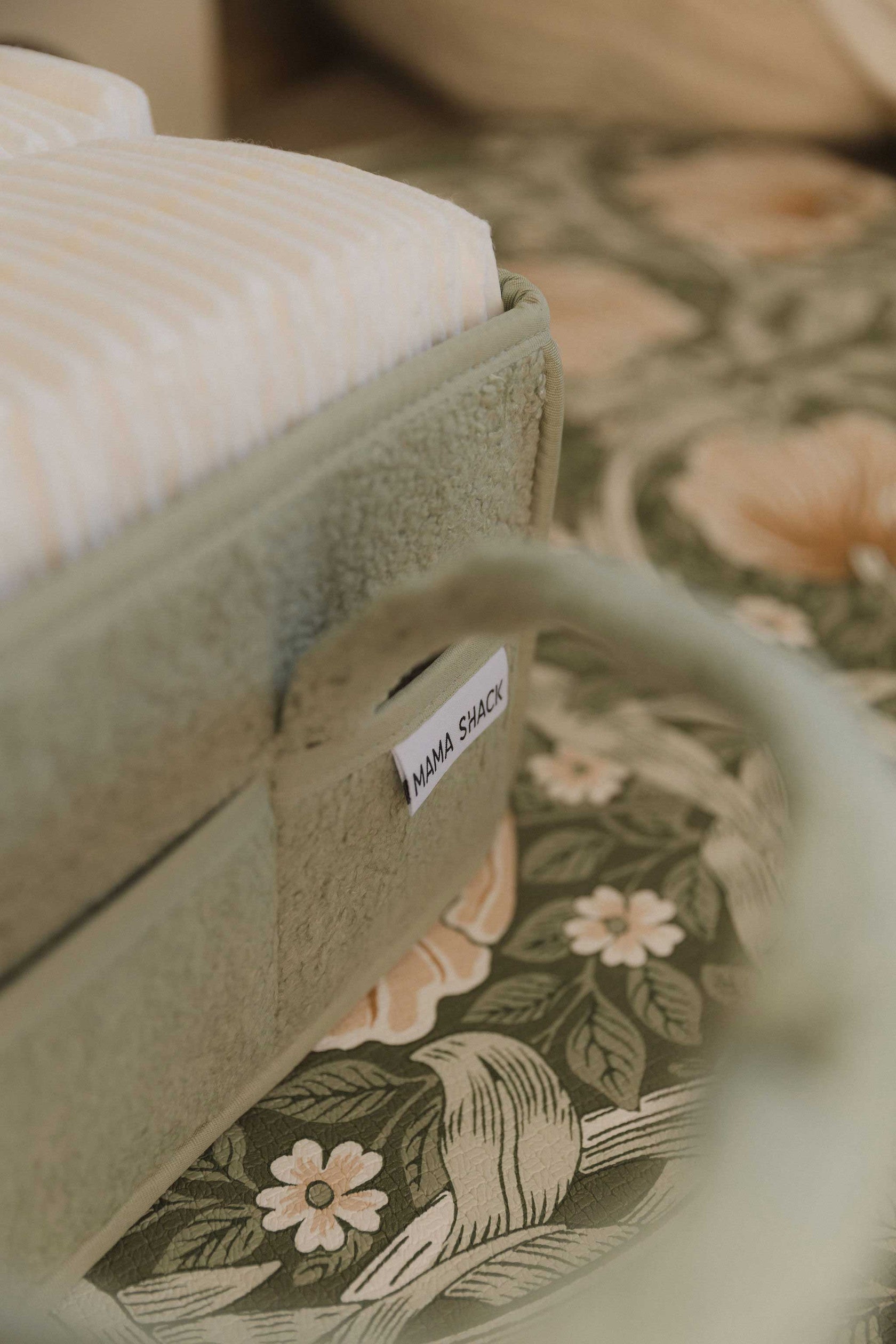 Nappy Caddy with Pockets - Teddy Fleece - Sage – Mama Shack
