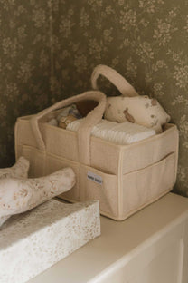 Nappy Caddy with Pockets - Teddy Fleece - Ivory – Mama Shack