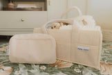Nappy Caddy with Pockets - Teddy Fleece - Ivory – Mama Shack